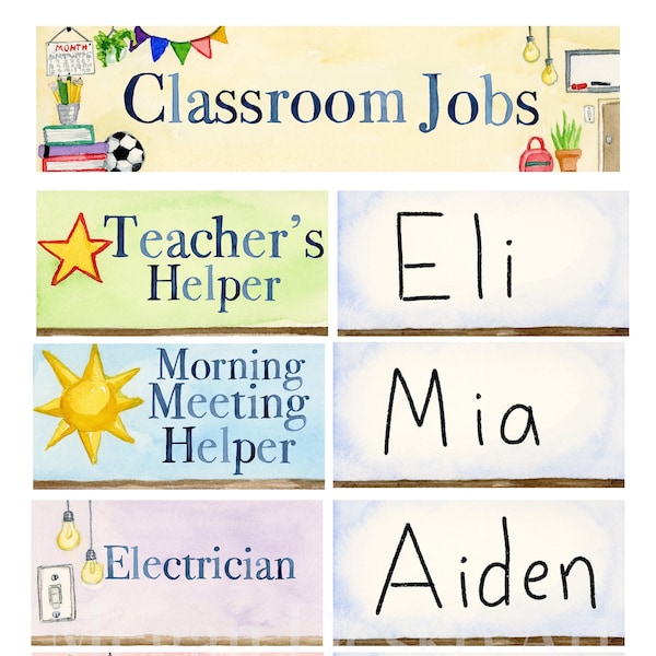 Classroom Jobs Chart - Etsy