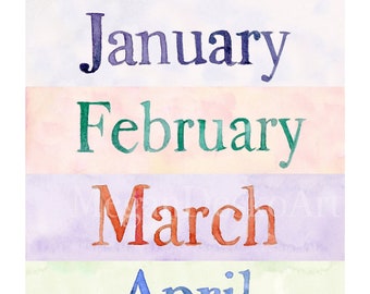 Month Printable, Pocket Chart Calendar Months, School Calendar ...