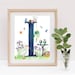 Letter I Teatime in the Garden Watercolor Print, Letter I Initial Art ...