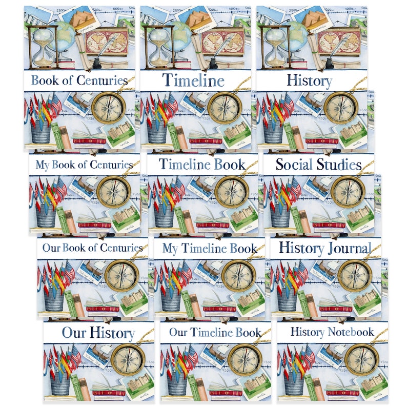 Book of Centuries Notebook Cover Digital Download; History Notebook ...