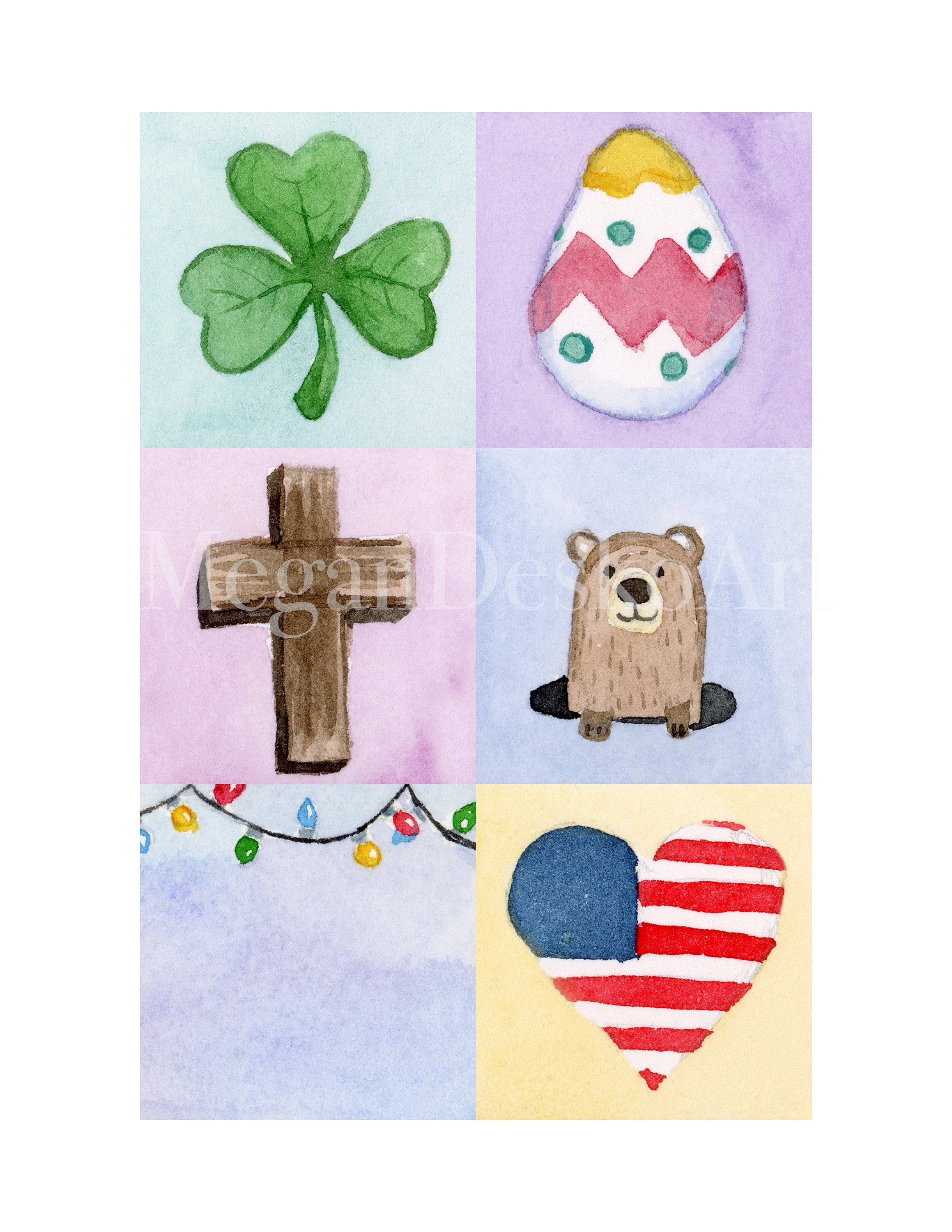 Digital Download Indigo Watercolor Calendar Numbers 3x3 and 2.5x2.5 ...