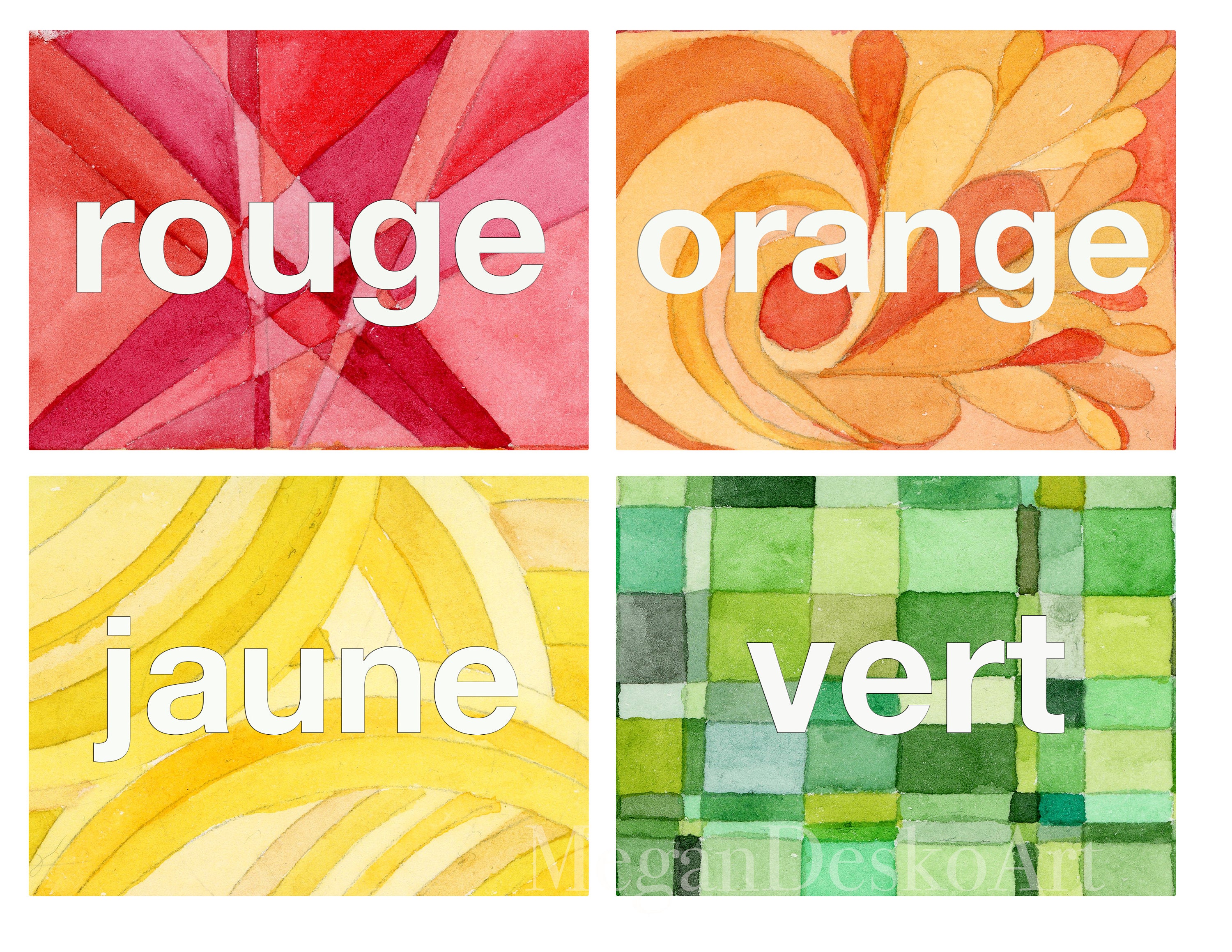 Digital Download French Colors French Color Flash Cards | Etsy