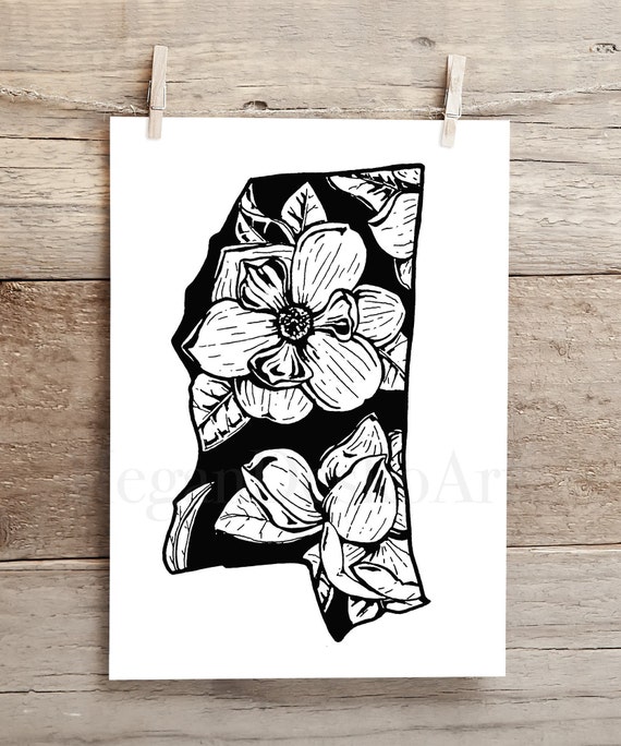 Mississippi Flower Drawing