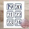 Bright Polka Dots Number Labels, Calendar Number Labels, Locker Numbers ...
