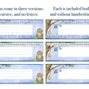 Nature Themed Watercolor Student Desk Name Plate Digital Download ...