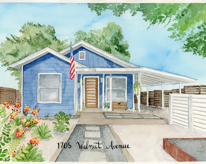 Custom HAND PAINTED House Portrait Closing Gift First Home - Etsy