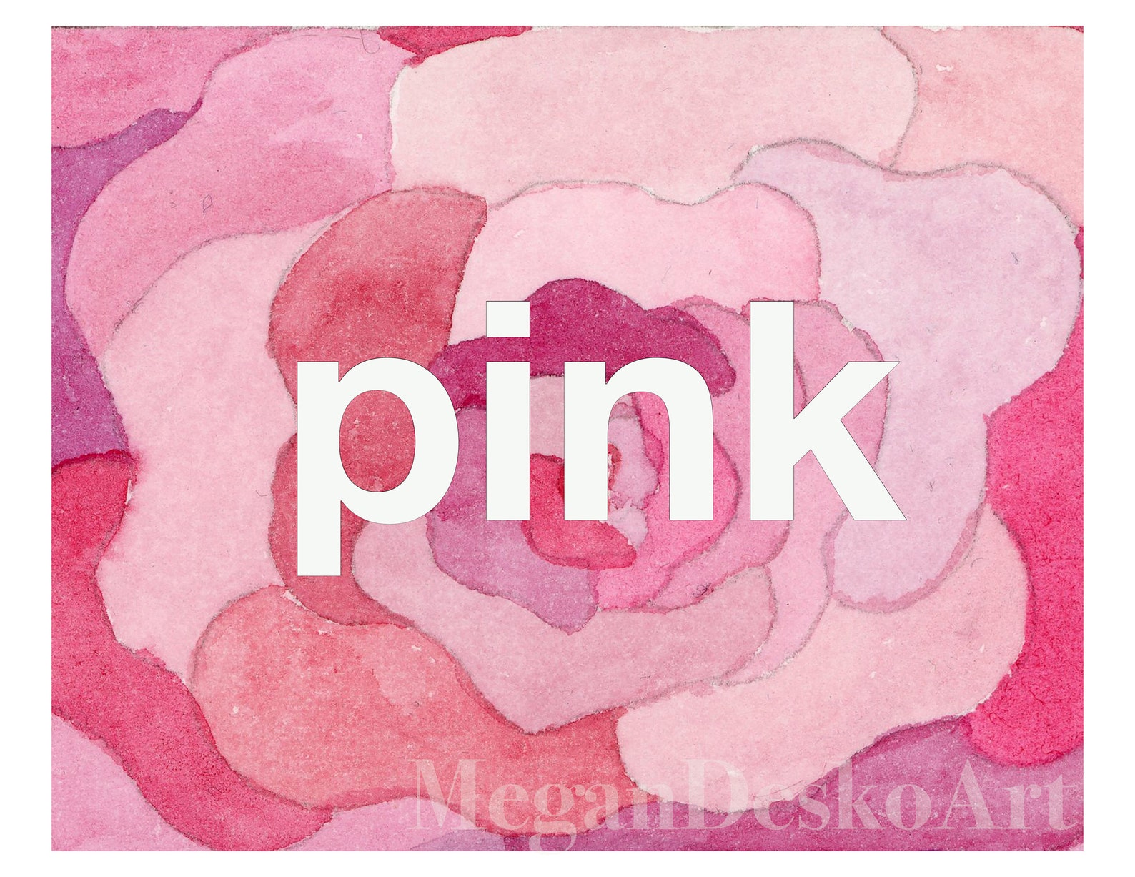 Digital Download Watercolor Color Cards, Classroom Watercolor Color ...