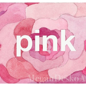 Digital Download Watercolor Color Cards, Classroom Watercolor Color ...