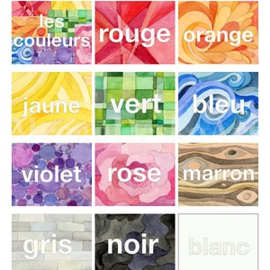 Digital Download French Colors, French Color Flash Cards, Classroom ...
