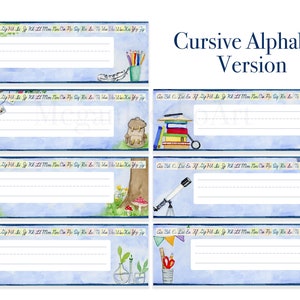 Nature Themed Watercolor Student Desk Name Plate Digital Download ...