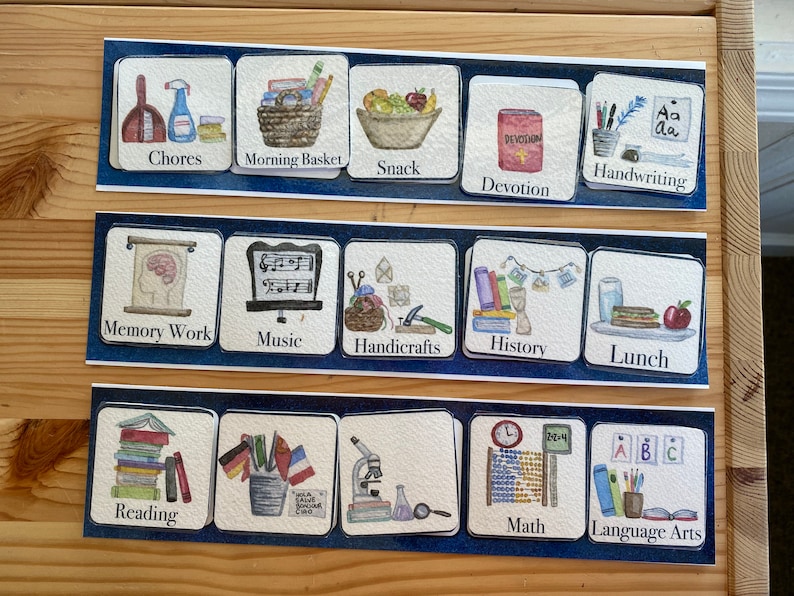 Picture Schedule With Desk Strip, Personal Student Picture Schedule ...