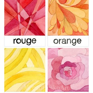 Digital Download 3 Part French Color Cards, Three Part Montessori ...