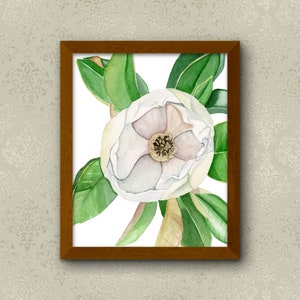 Magnolia Watercolor Print Trio, Louisiana State Flower, Mississippi ...