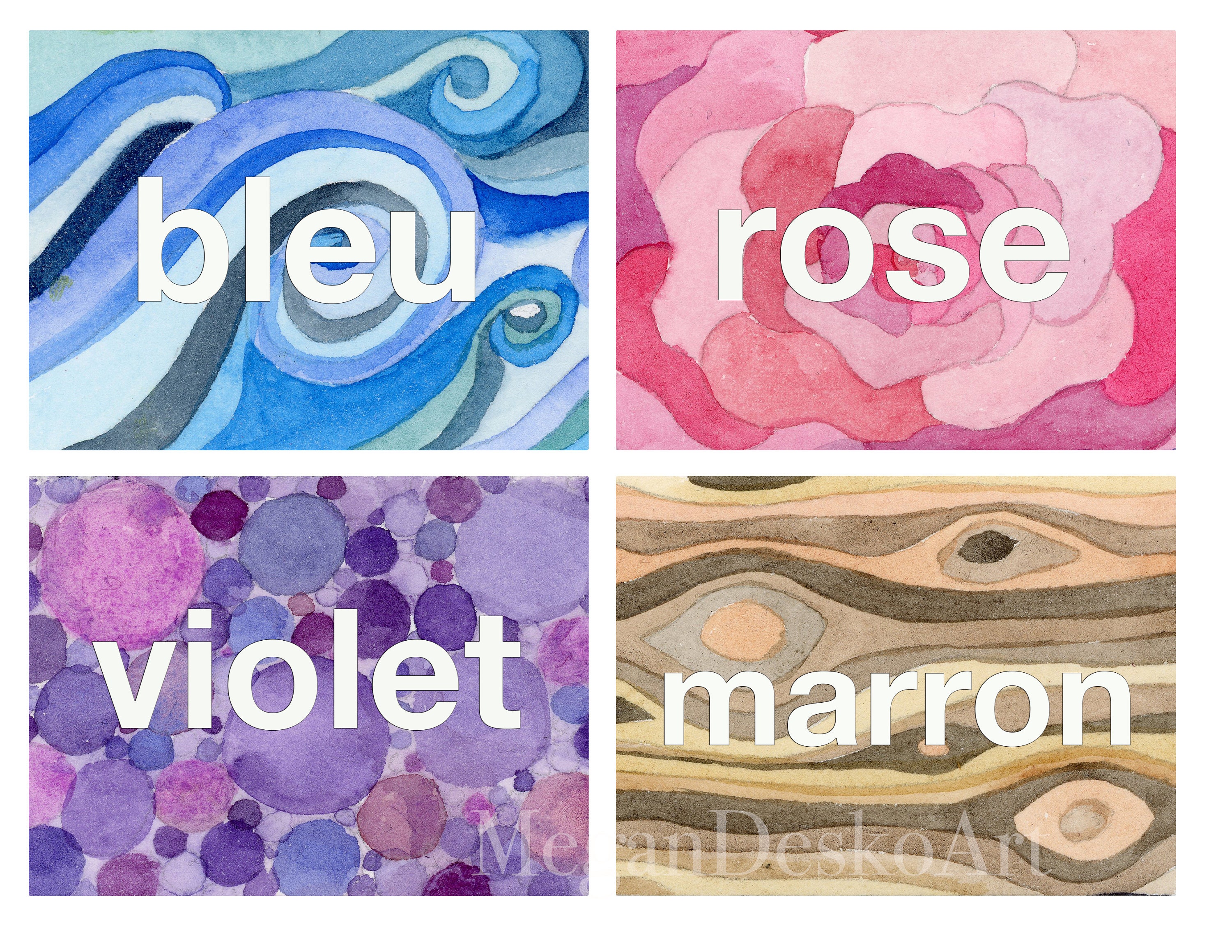 Digital Download French Colors French Color Flash Cards | Etsy