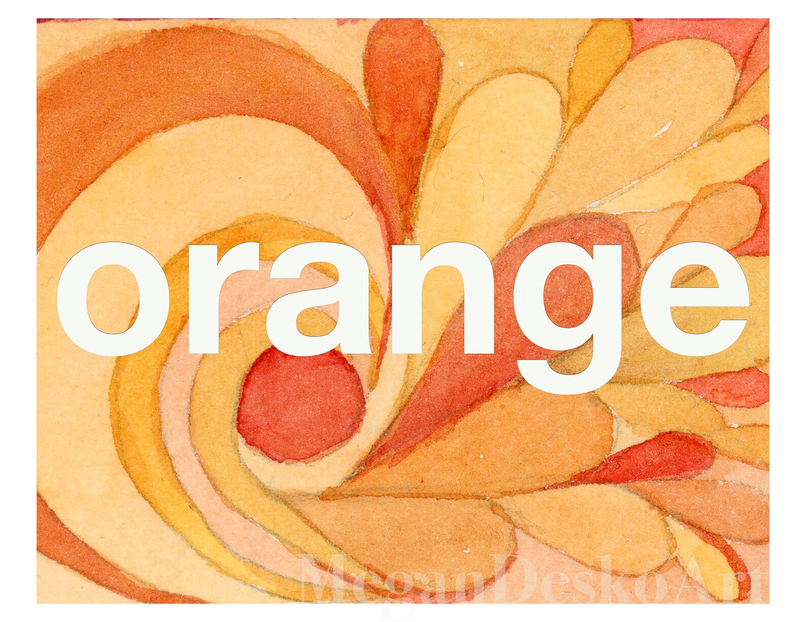 Digital Download Watercolor Color Cards, Classroom Watercolor Color ...