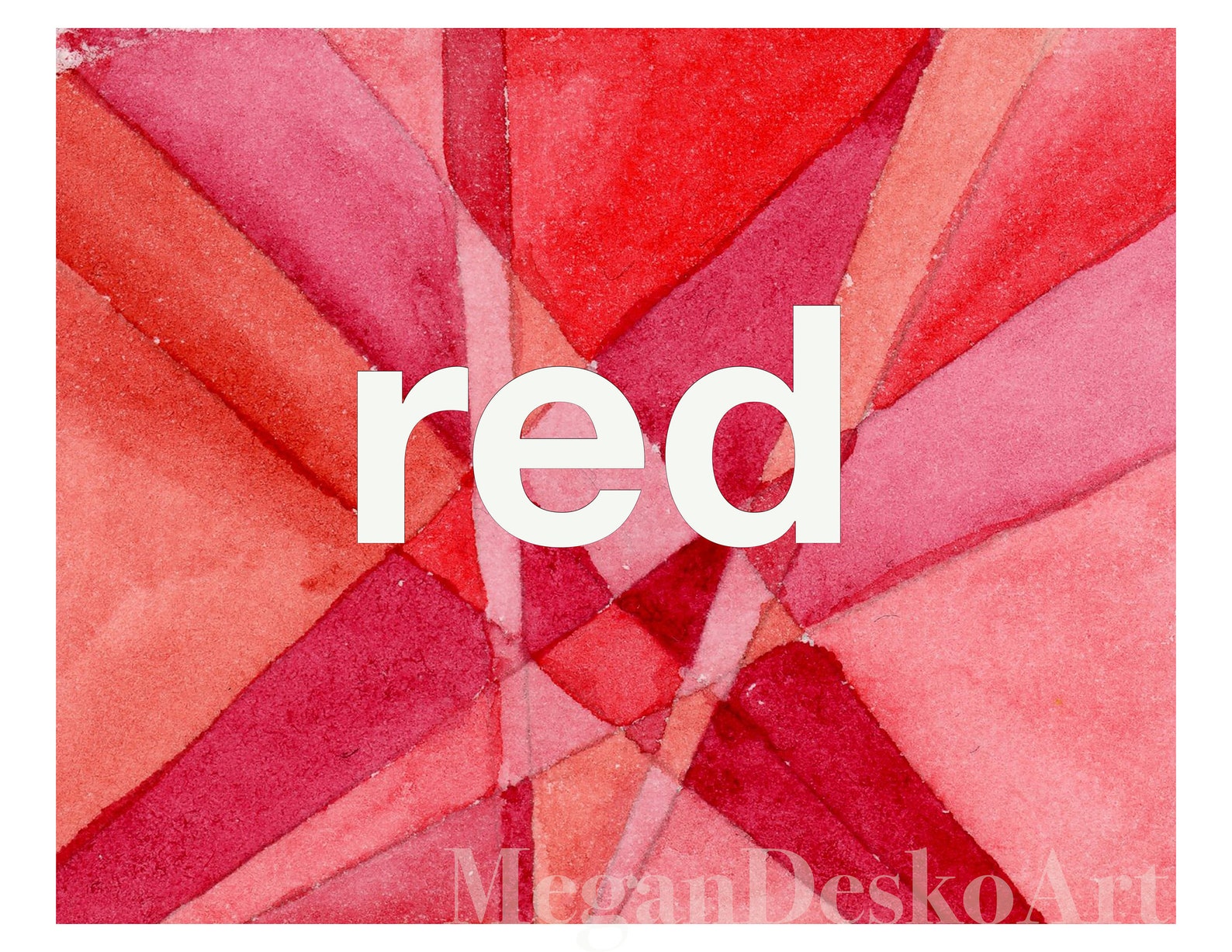 Digital Download Watercolor Color Cards, Classroom Watercolor Color ...