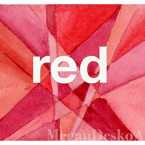 Digital Download Watercolor Color Cards, Classroom Watercolor Color ...