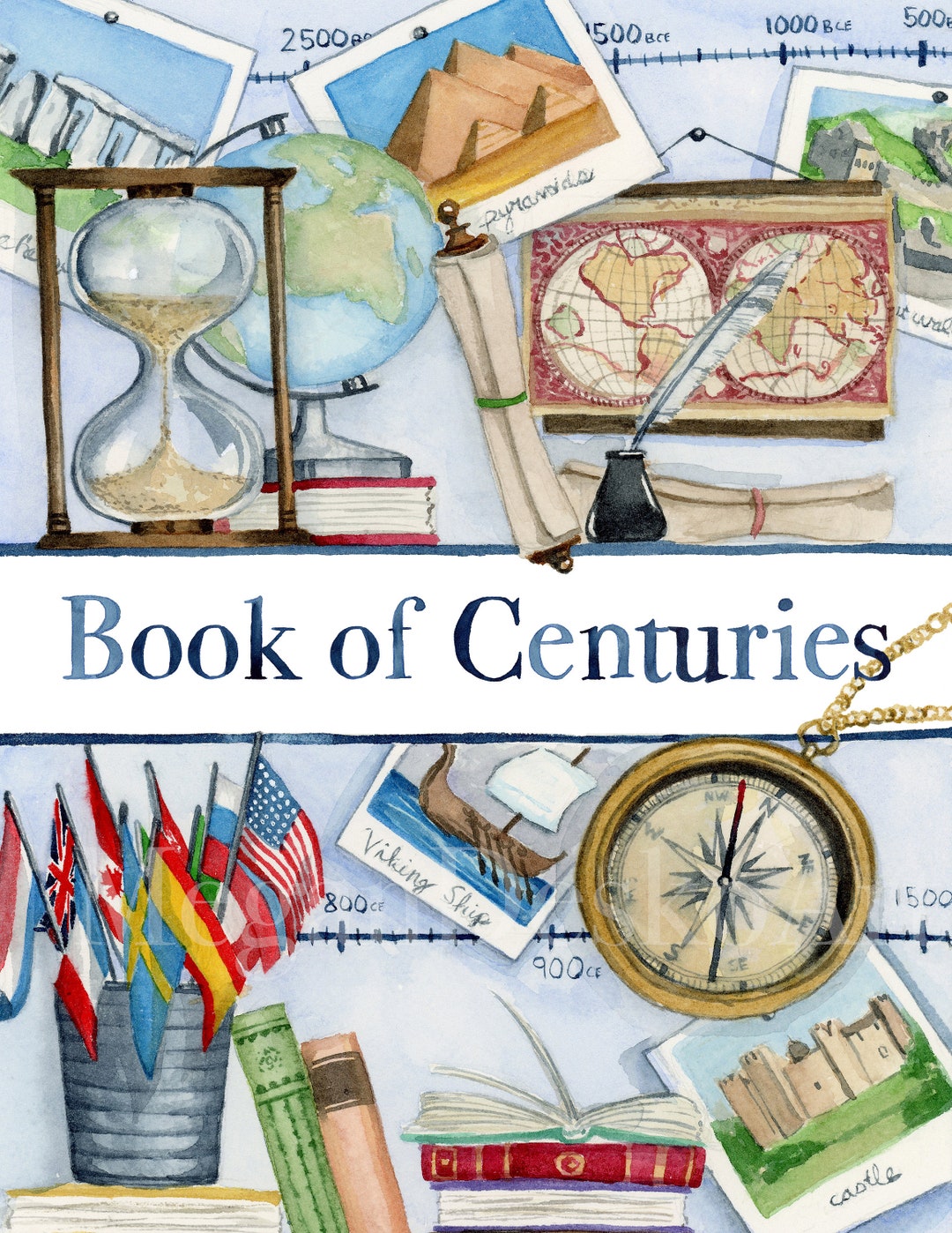 Book of Centuries Notebook Cover Digital Download; History Notebook ...