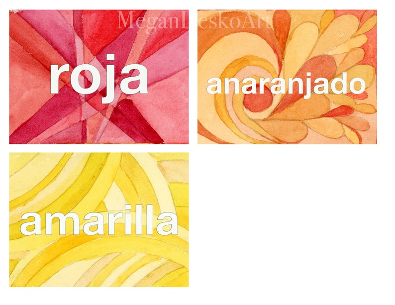 Digital Download Spanish Colors Spanish Color Flash Cards - Etsy