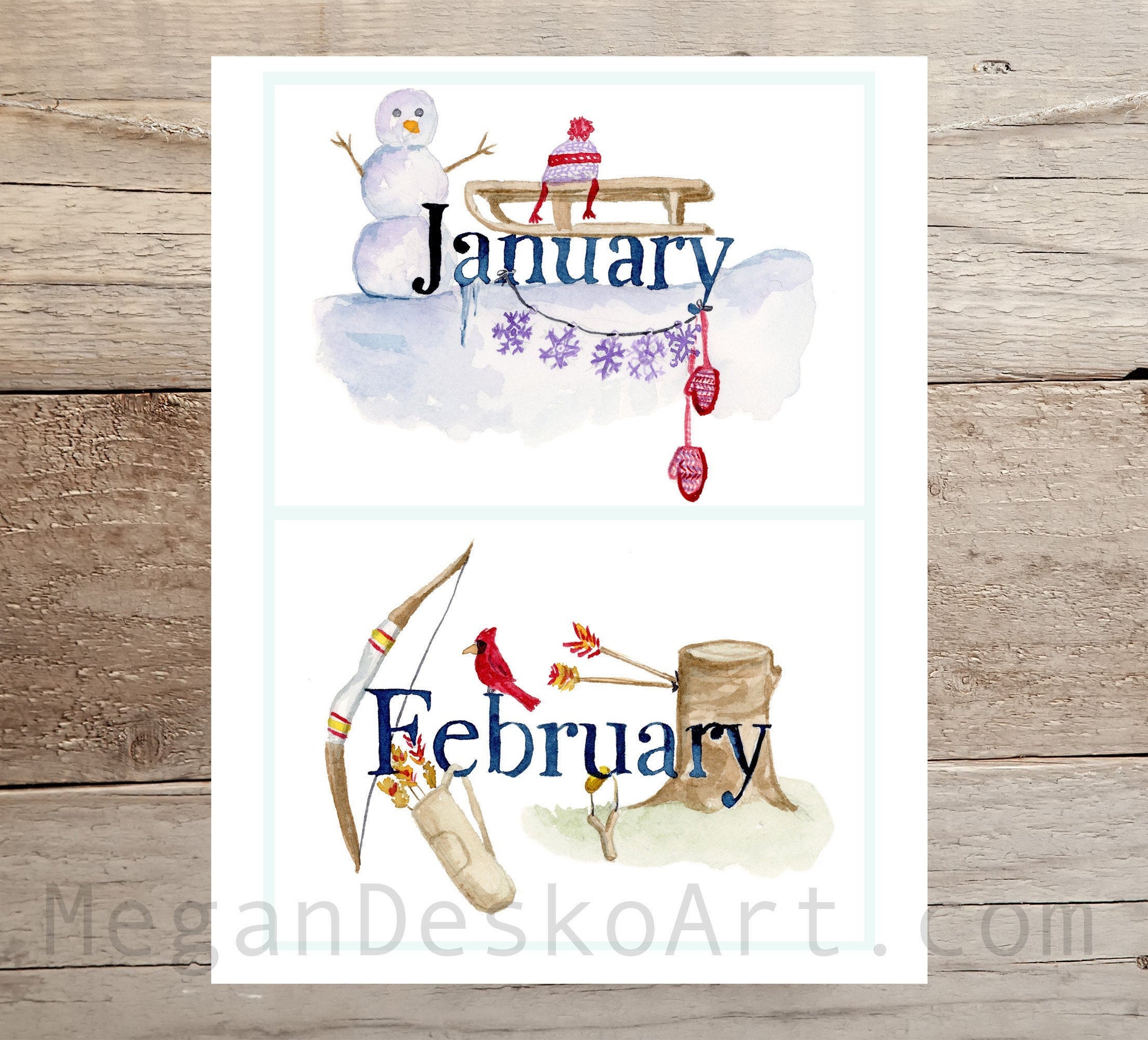 Digital Download Months, Nature Themed Month Cards, School Calendar ...