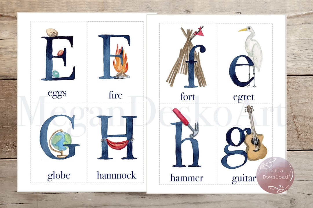 Digital Download Adventure Alphabet Upper and Lowercase Cards - Etsy