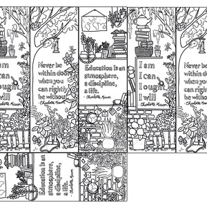 Digital Download Education Quote Watercolor Bookmark; Charlotte Mason ...