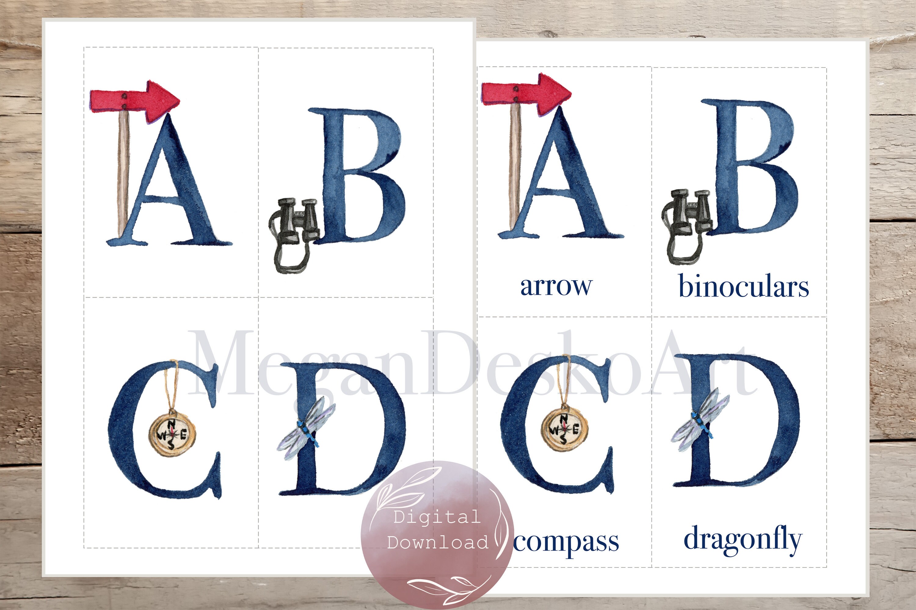 Digital Download Adventure Alphabet Upper and Lowercase Cards - Etsy