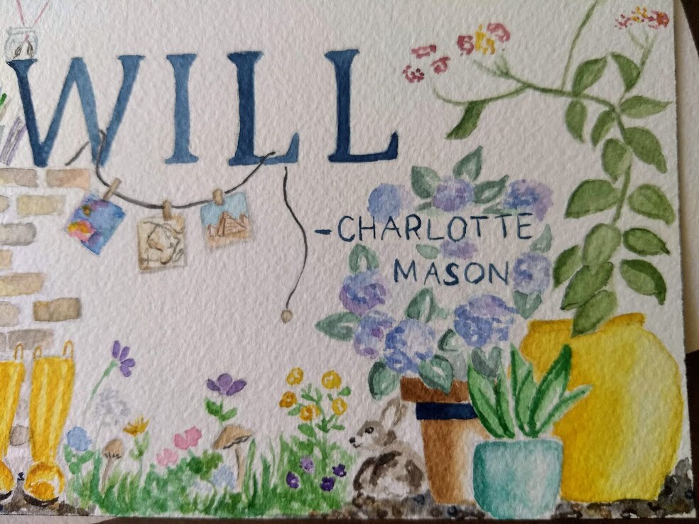 Set of Three Charlotte Mason Quote Watercolor Prints, I Am I Can I ...