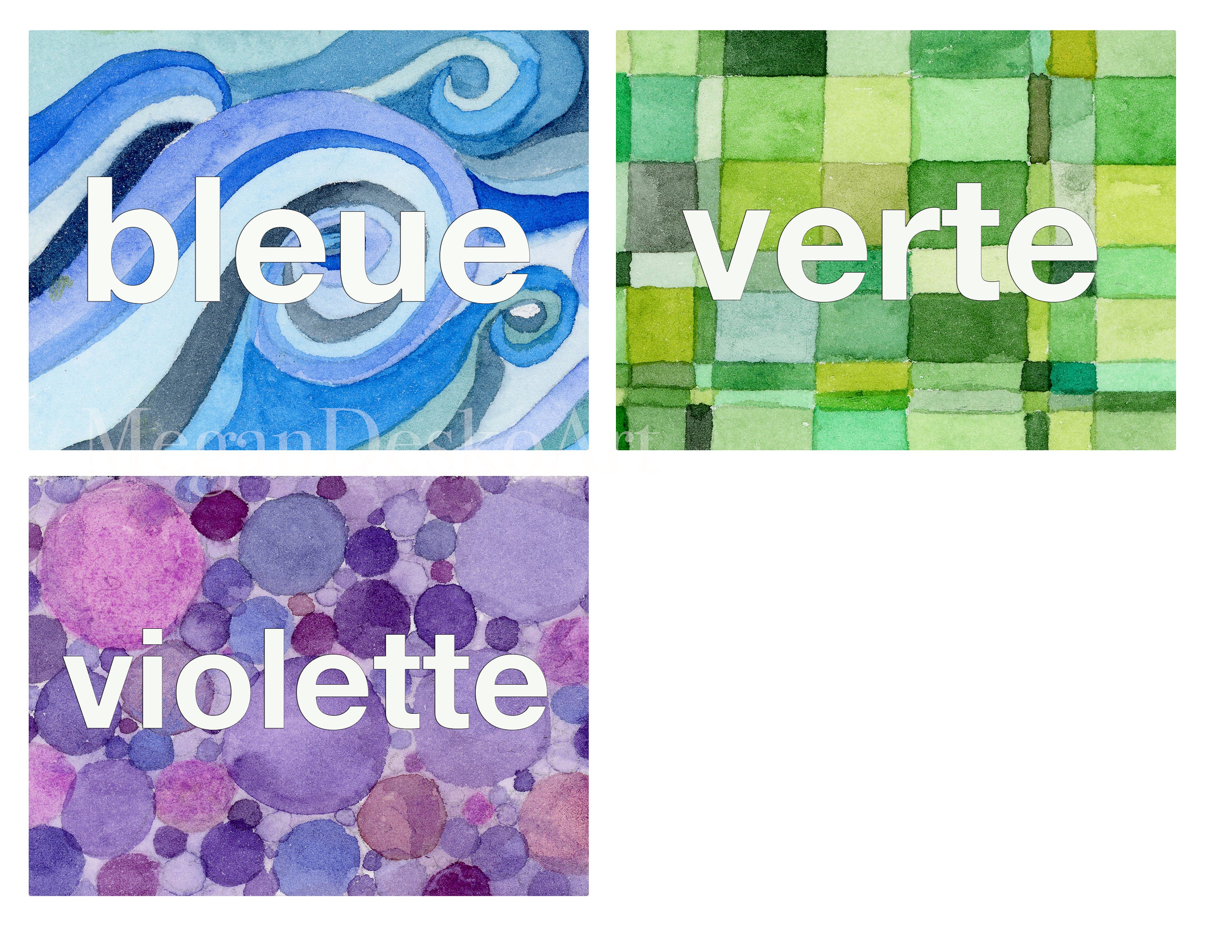 Digital Download French Colors French Color Flash Cards | Etsy