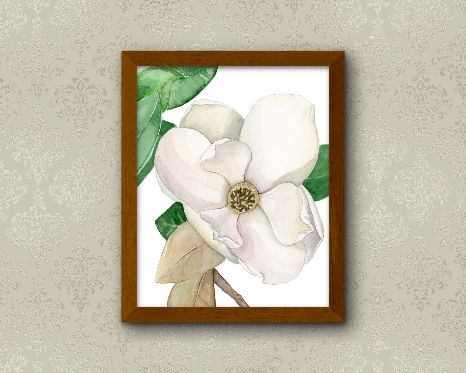 Magnolia Watercolor Print Trio, Louisiana State Flower, Mississippi ...