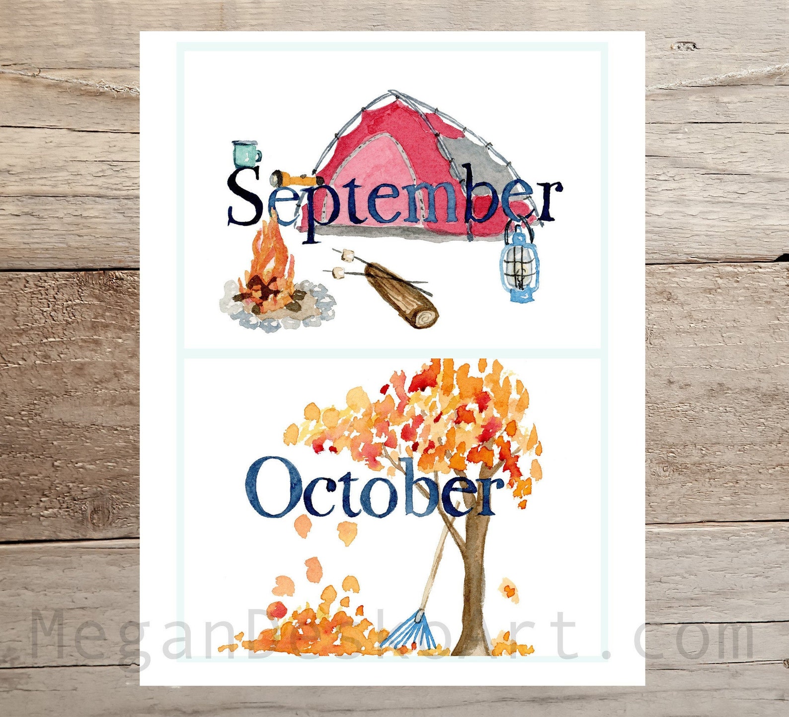 Digital Download Months, Nature Themed Month Cards, School Calendar ...