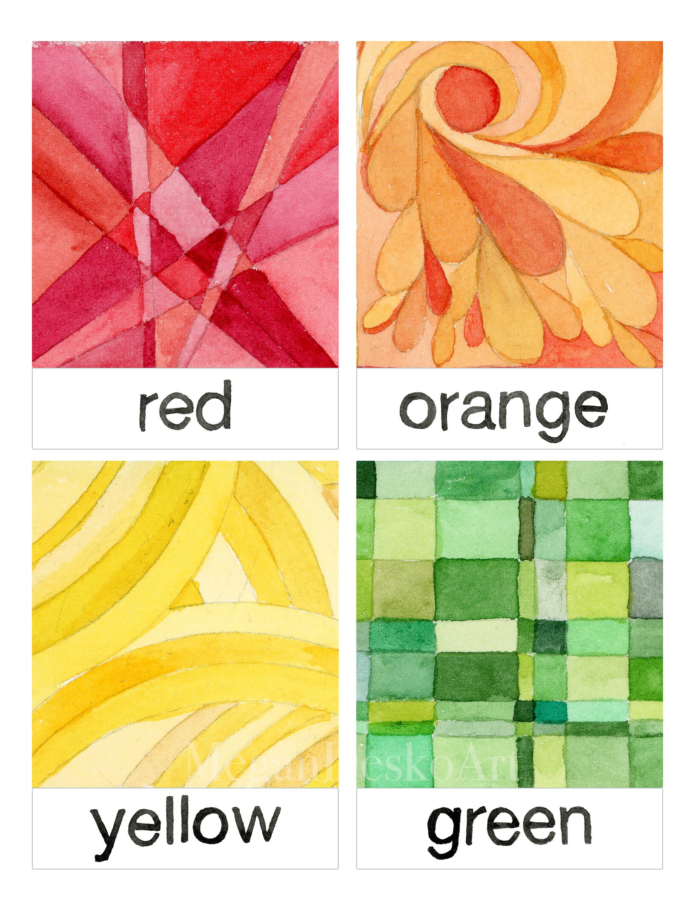 Digital Download 3 Part Color Cards Three Part Montessori - Etsy UK