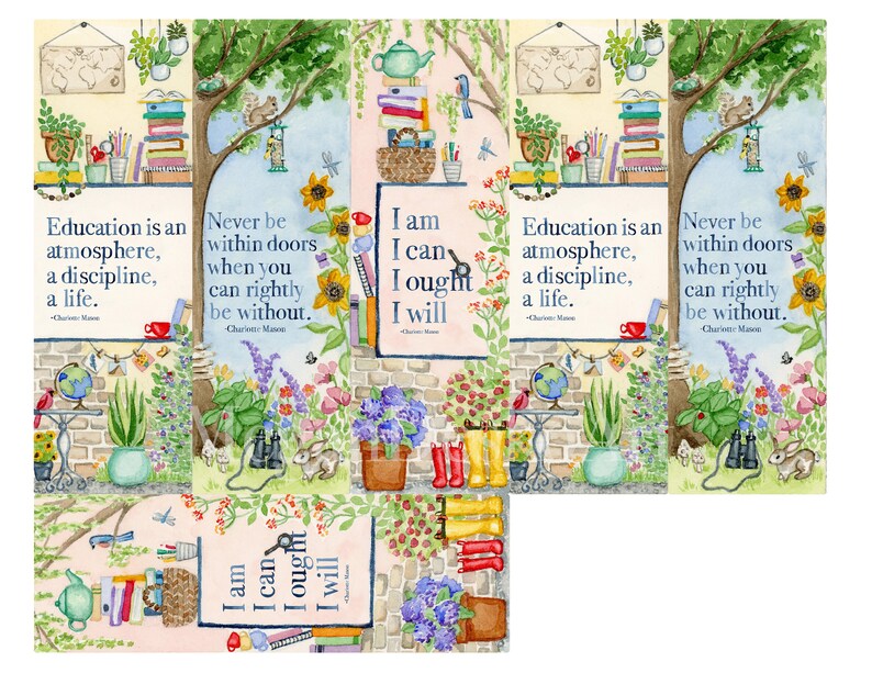 Digital Download Education Quote Watercolor Bookmark - Etsy