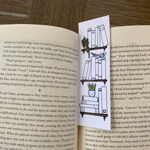 Bookshelf Reading Log Bookmark Printable; Color, Black & White, and ...