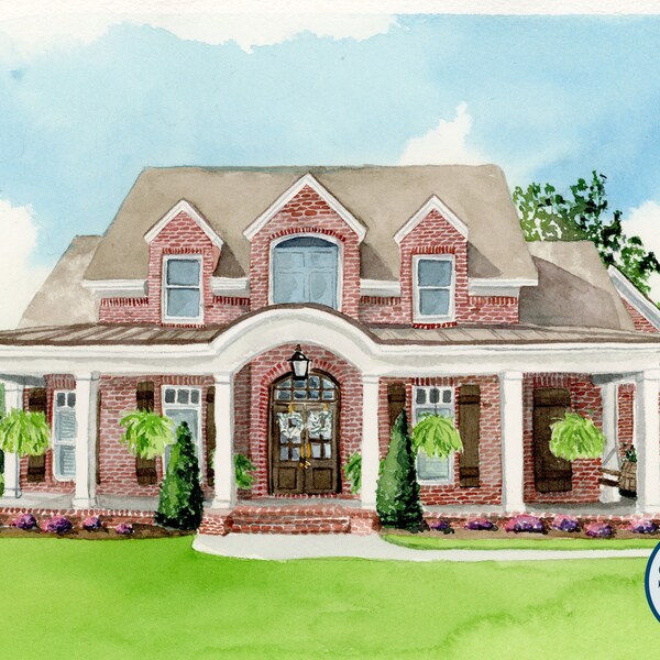 Custom House Portrait - Etsy