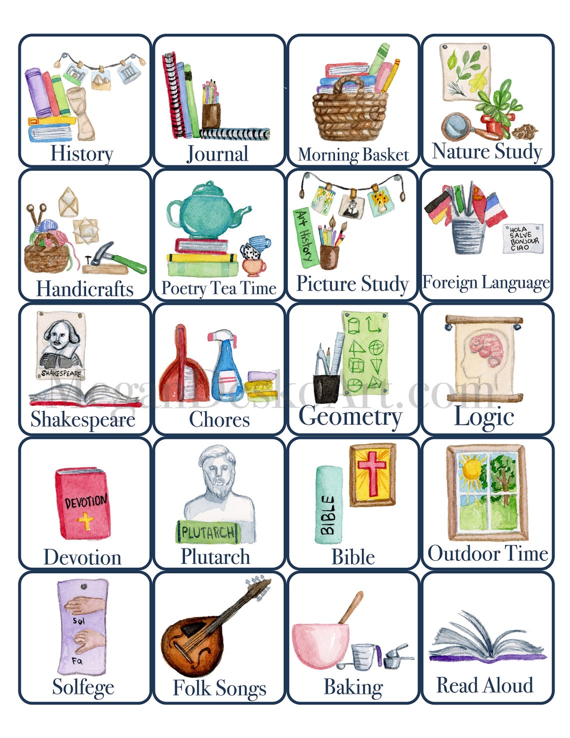 Picture Schedule With Desk Strip, Personal Student Picture Schedule ...