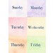 Printable Watercolor Days of the Week Cards; Pocket Chart Days of the ...