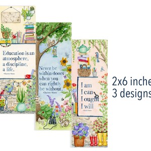 Digital Download Education Quote Watercolor Bookmark; Charlotte Mason ...