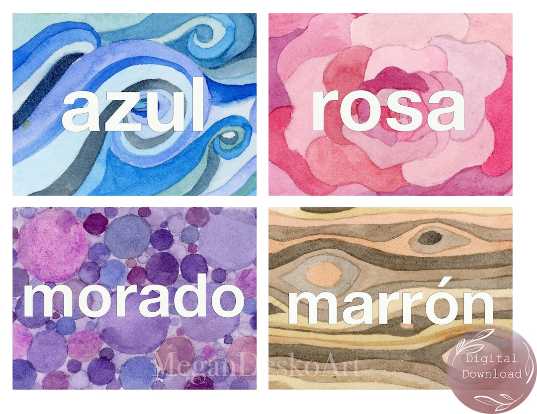 Digital Download Spanish Colors, Spanish Color Flash Cards, Classroom ...