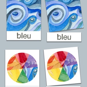 Digital Download 3 Part French Color Cards, Three Part Montessori ...
