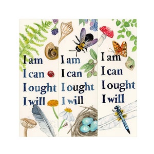 Digital Download I Am I Can I Ought I Will Bookmarks; Printable ...