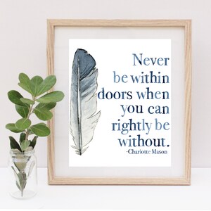 Set of Three Charlotte Mason Quote Watercolor Prints, I Am I Can I ...