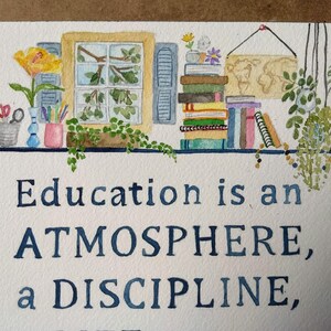 Set of Three Charlotte Mason Quote Watercolor Prints, I Am I Can I ...