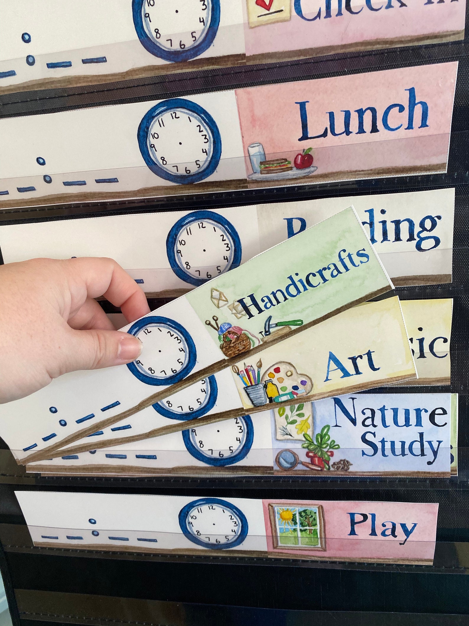 Pocket Chart Picture Schedule, Kindergarten Picture Schedule, Preschool ...