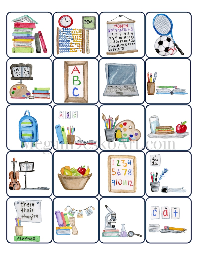 Picture Schedule With Desk Strip, Personal Student Picture Schedule ...