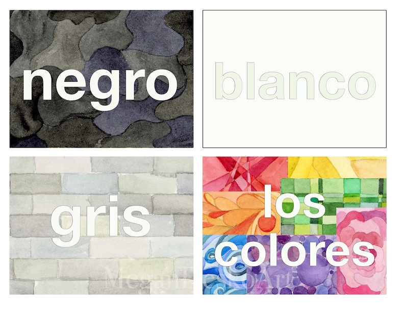 Digital Download Spanish Colors Spanish Color Flash Cards - Etsy