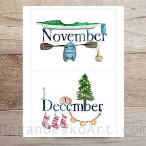 Digital Download Months, Nature Themed Month Cards, School Calendar ...