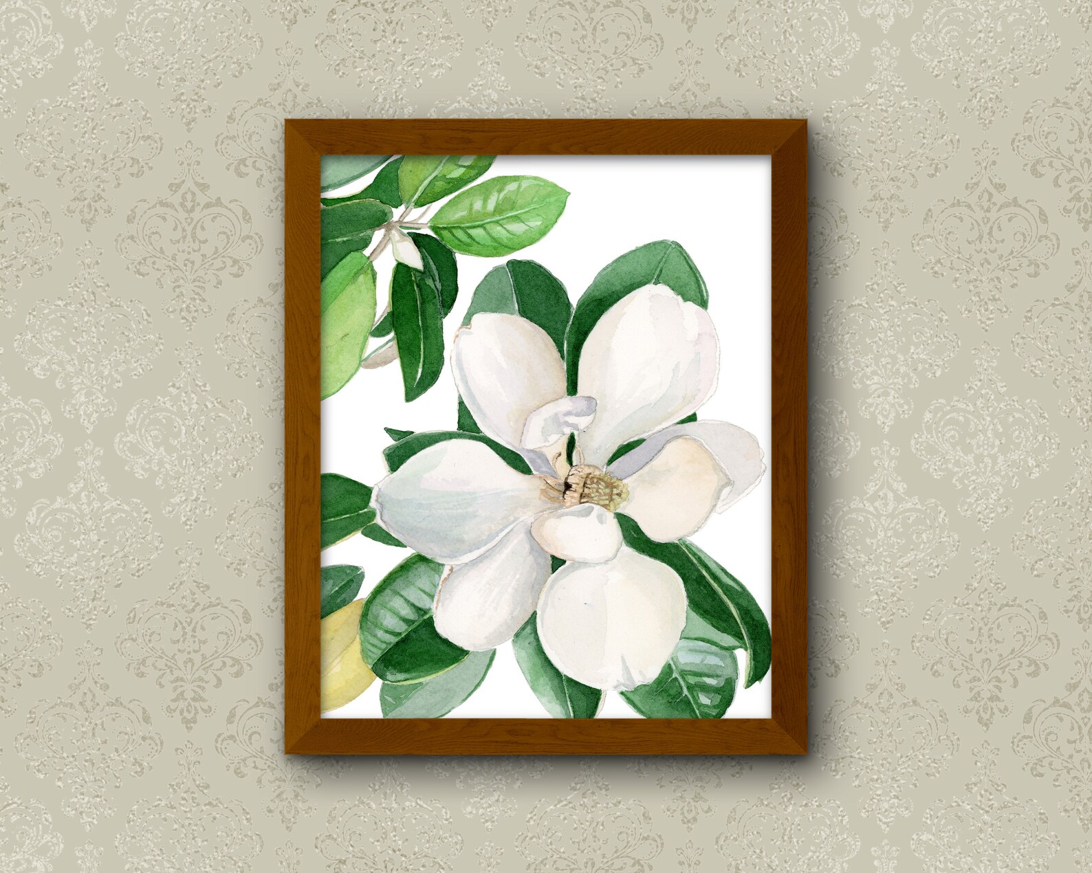 Magnolia Watercolor Print Trio, Louisiana State Flower, Mississippi ...