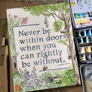 Set of Three Charlotte Mason Quote Watercolor Prints, I Am I Can I ...