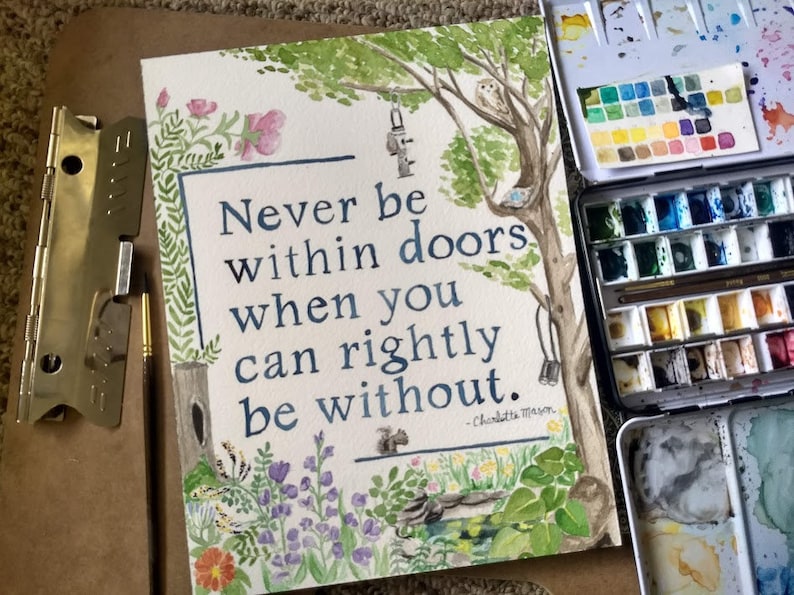 Set of Three Charlotte Mason Quote Watercolor Prints I Am I | Etsy